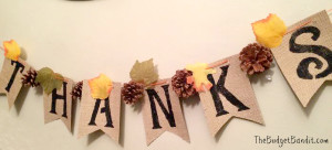 DIY Fall “GIVE THANKS” Banner - Living Chic Mom